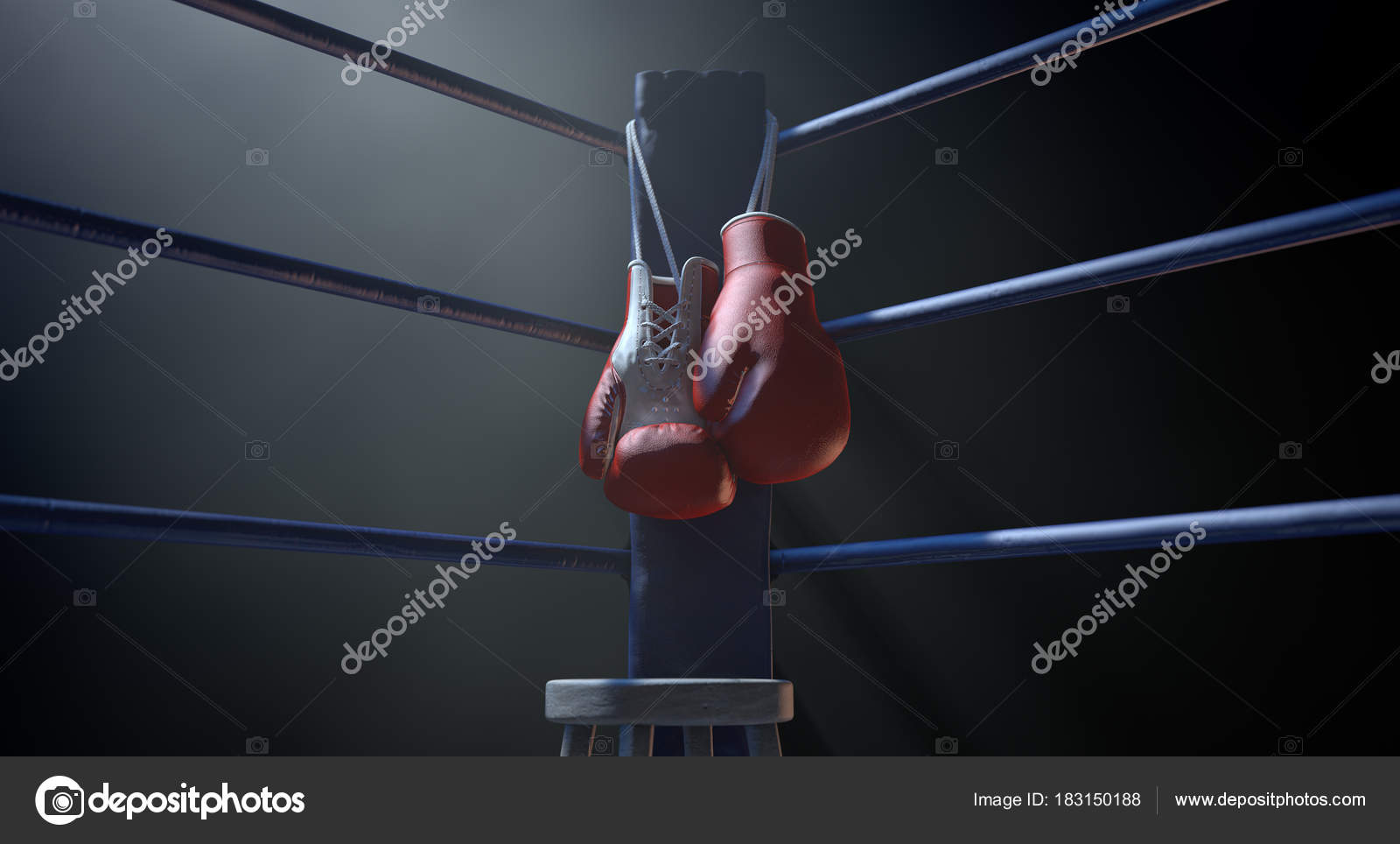 Boxing Corner And Boxing Gloves Stock Photo by ©albund 183150188
