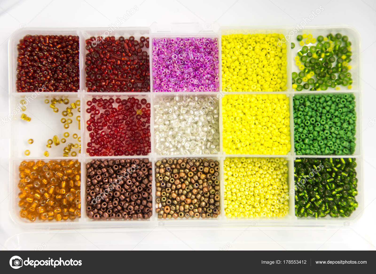 Beautiful Colorful Jewelry Making Beeds White Background Shallow Depth ...