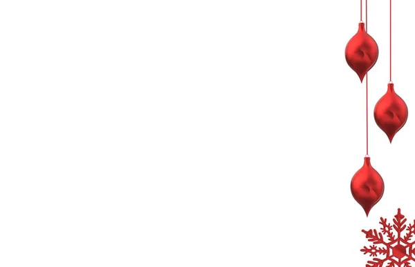 Red Snowflake Border Corner