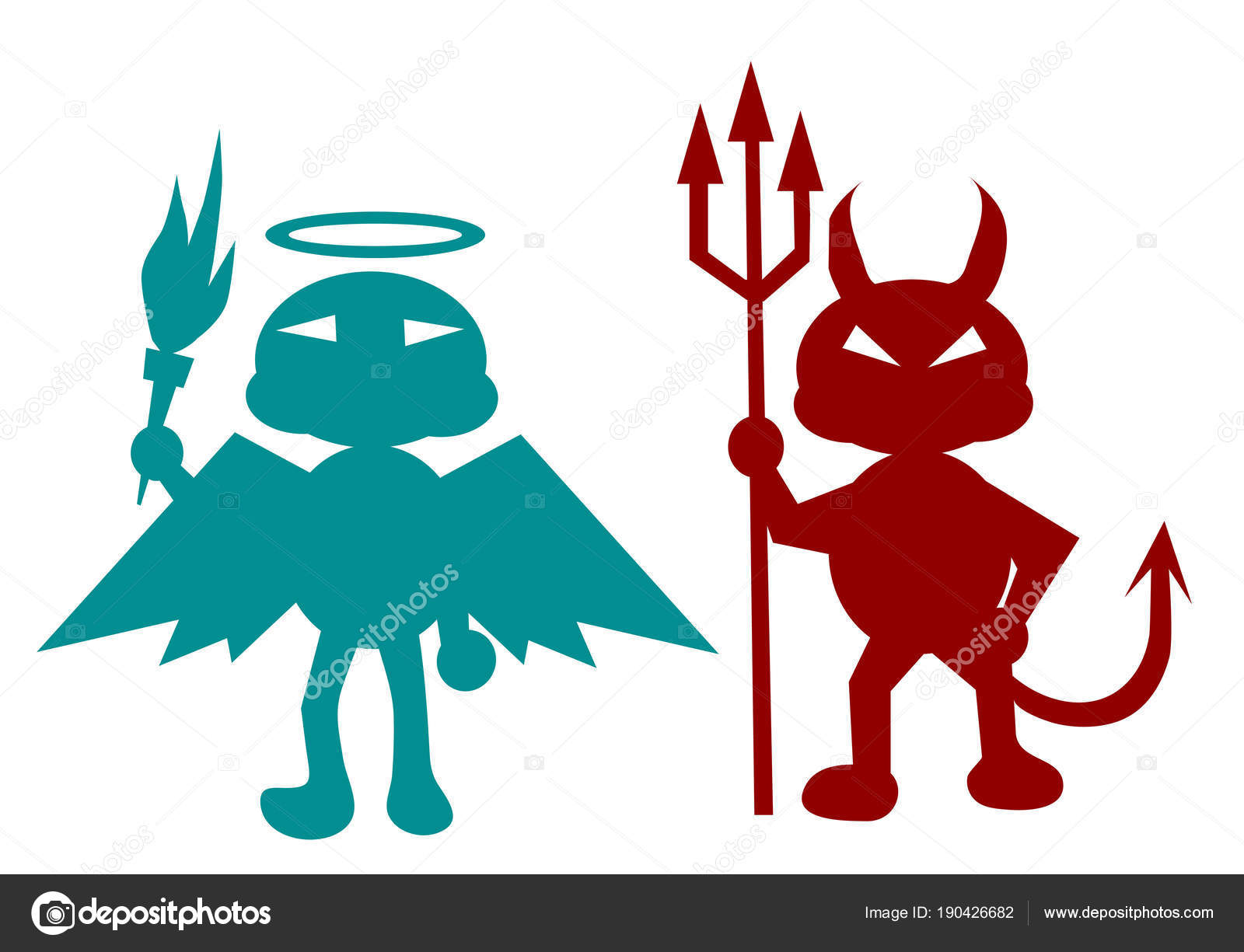 Angel and devil Stock Vector Image by ©arkela #190426682