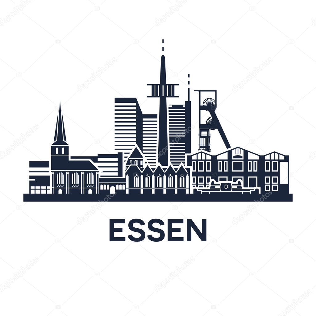 Essen Skyline Emblem Stock Vector Image by ©weit #126864908