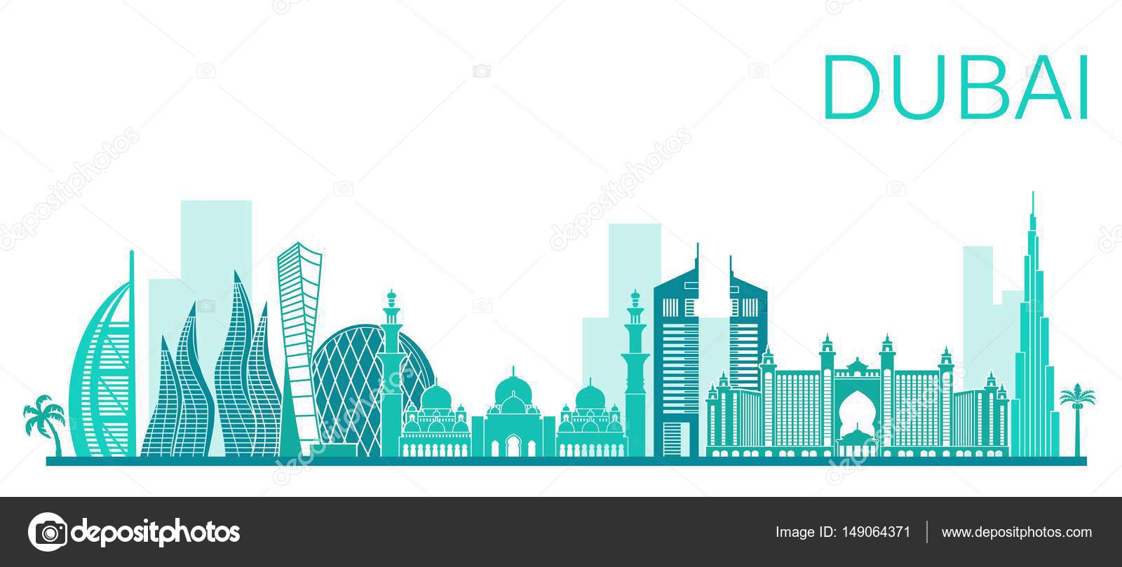 Vector illustration of Dubai city. Stock vector Stock Vector by ©Klava ...