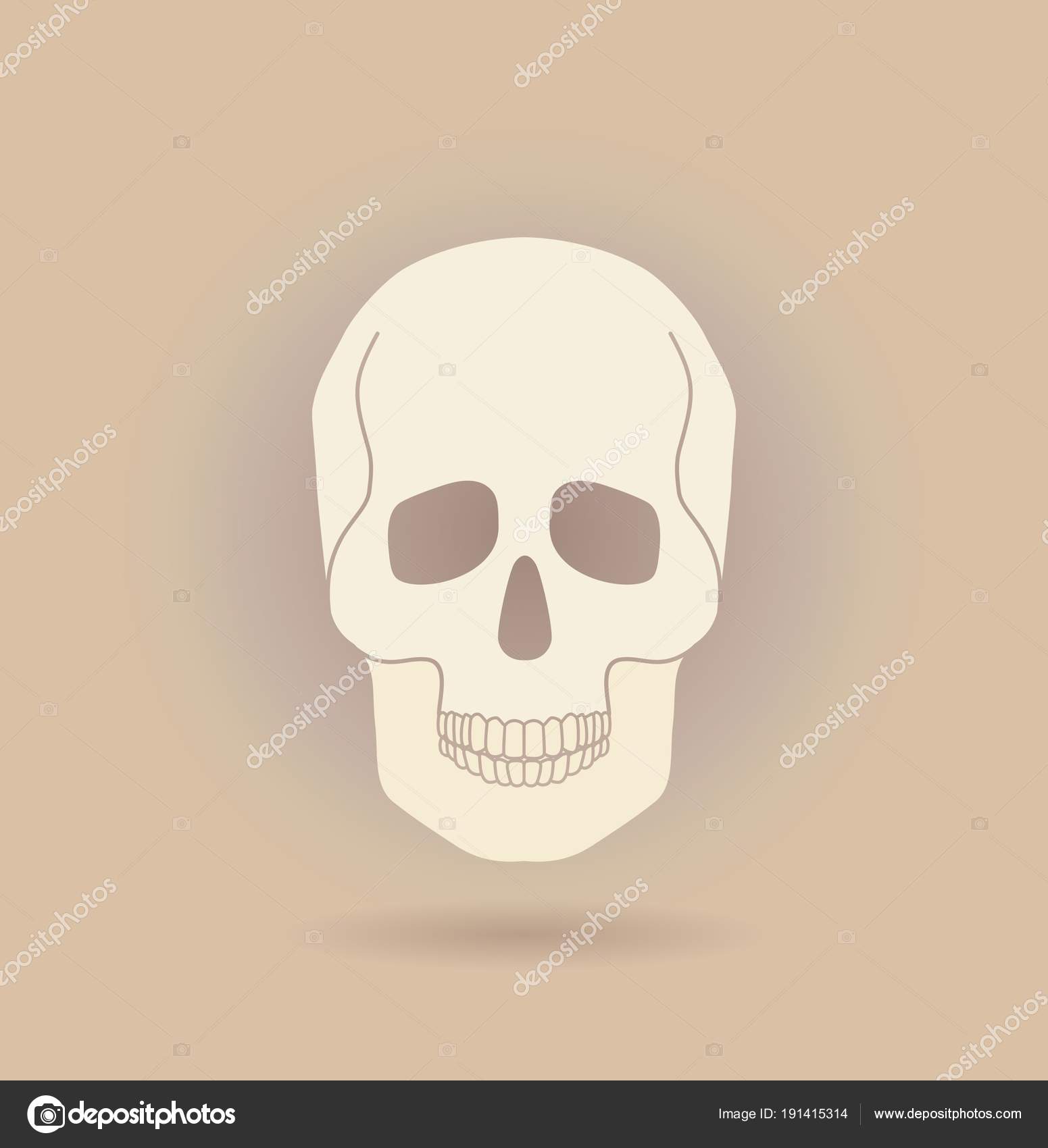 Icon human skull. Stock Vector by ©Klava 191415314
