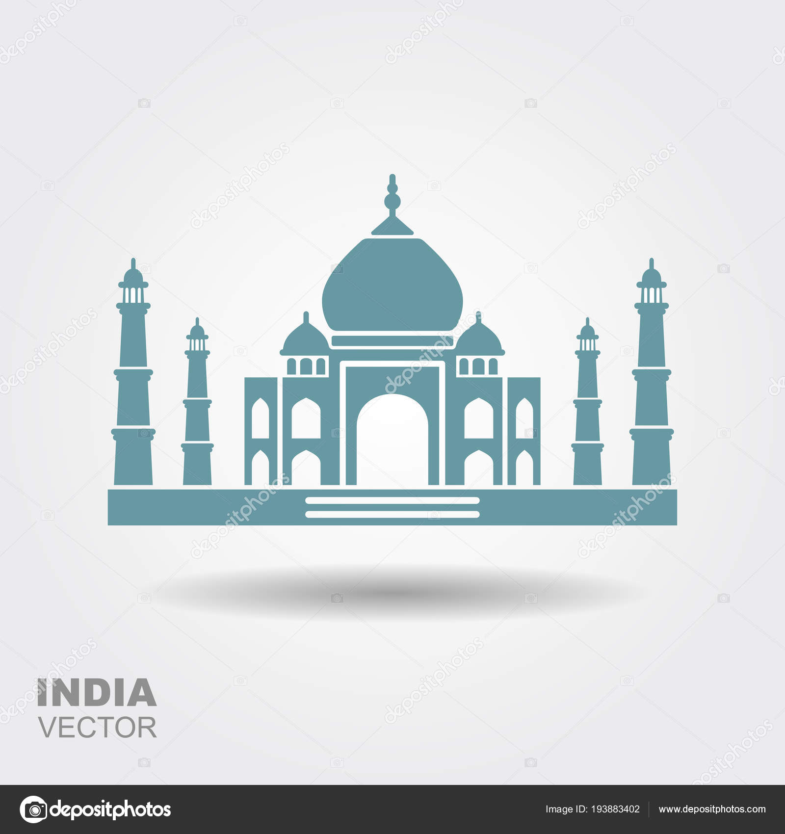 Taj Mahal silhouette icon. Stock Vector by ©Klava 193883402