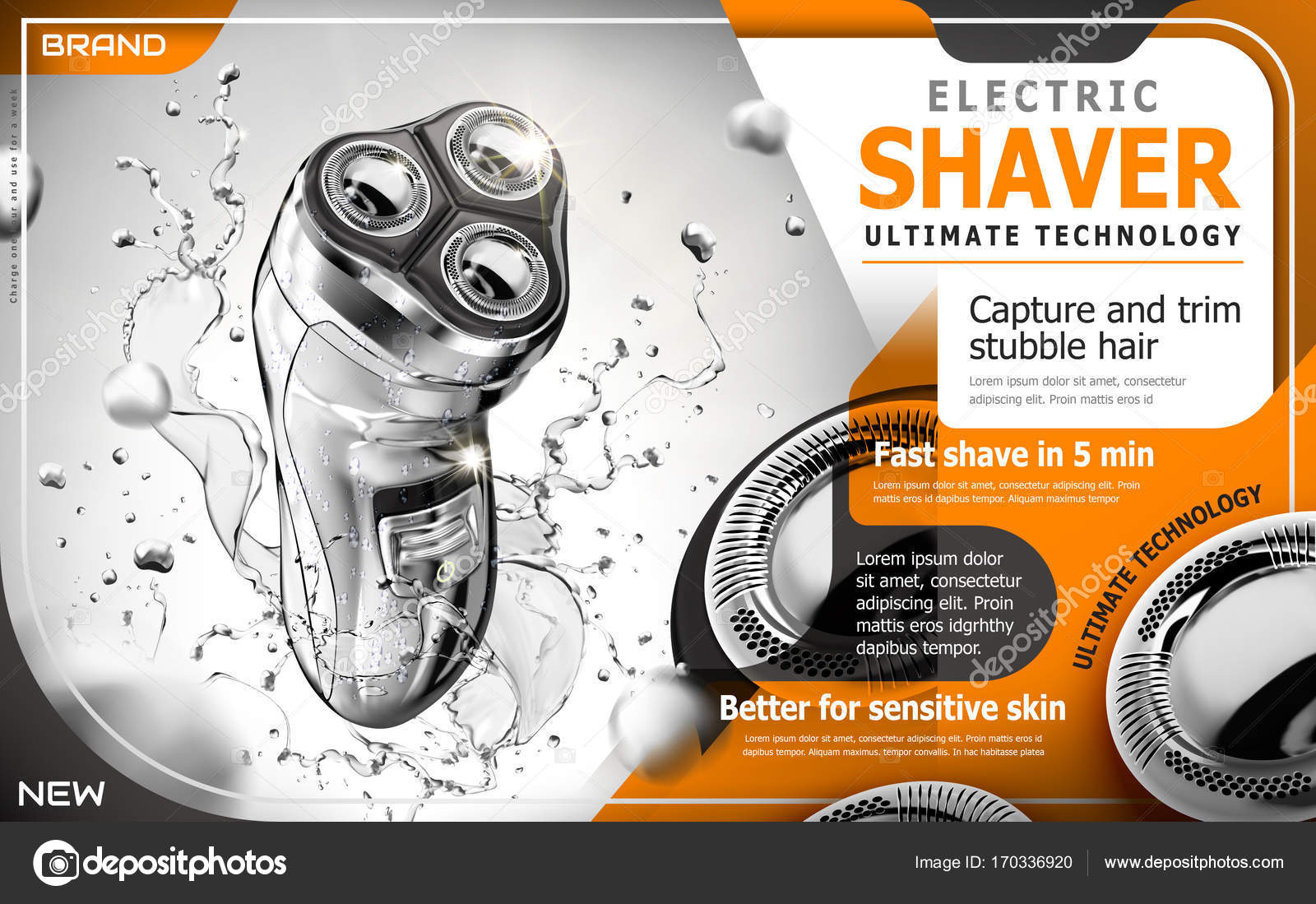 Electric shaver ads Stock Vector Image by ©MITstudio #170336920