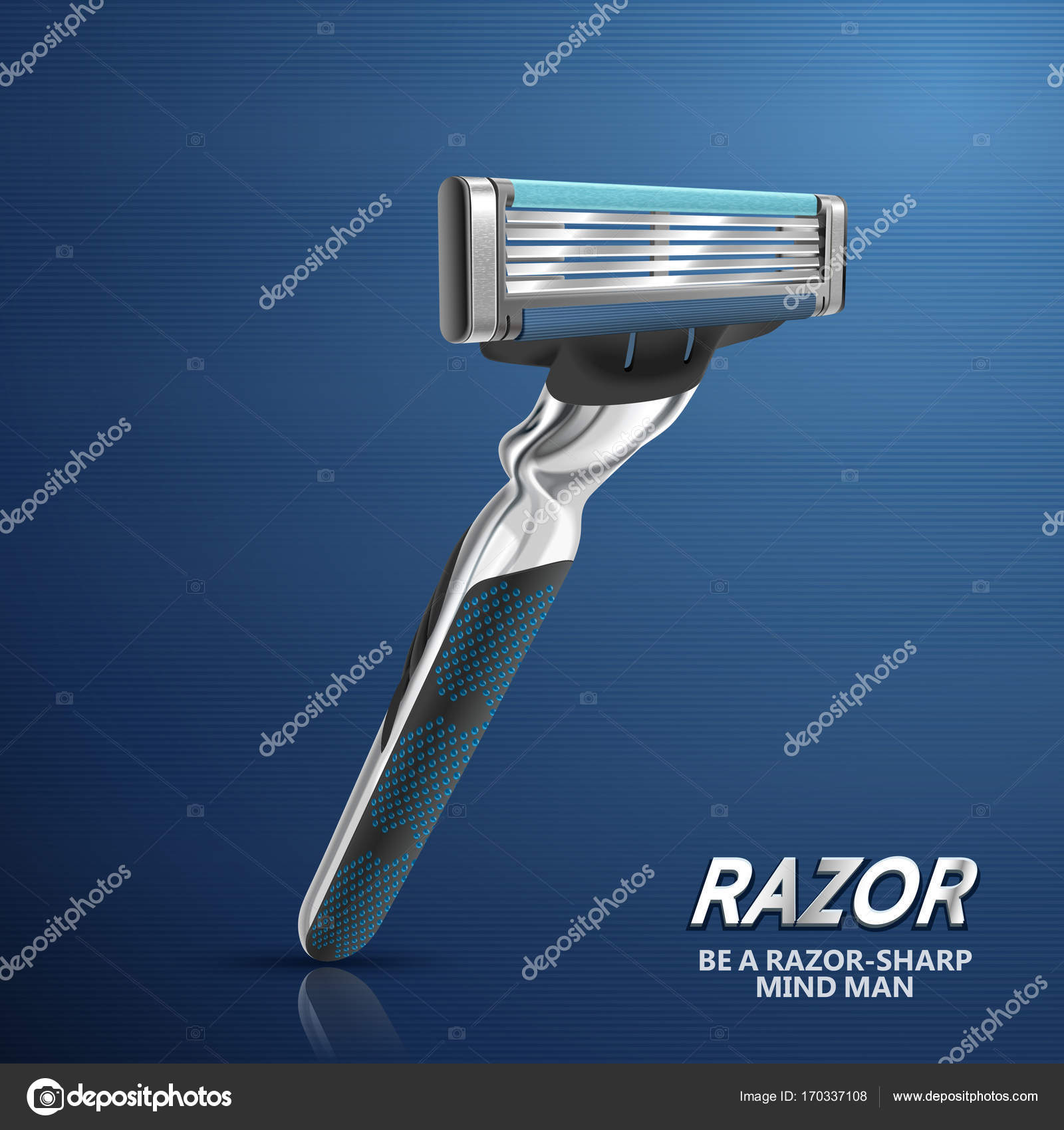 Five blades razor Stock Vector by ©MITstudio 170337108