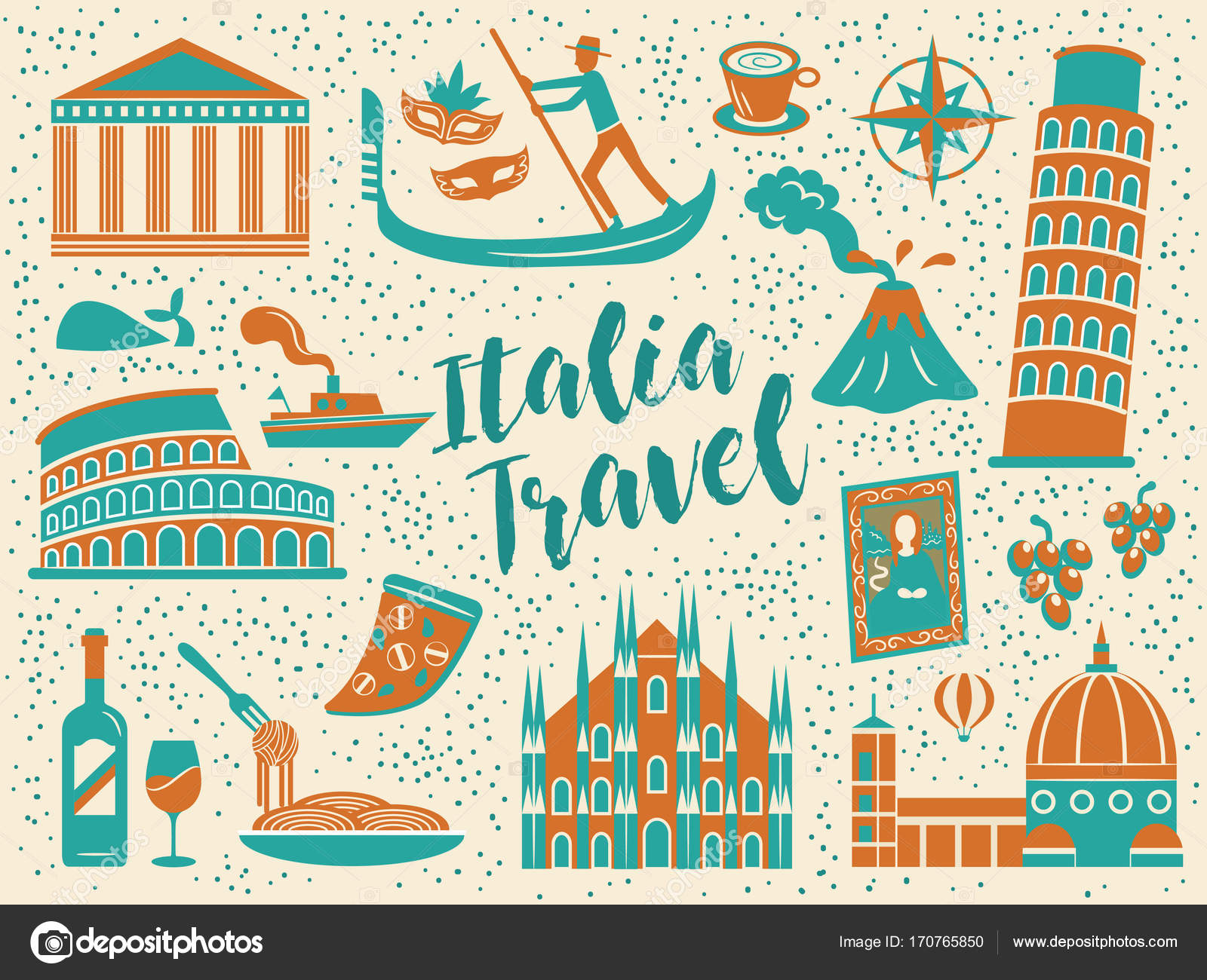 Italy Vacation Cartoon