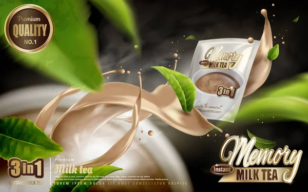 Milk tea ad Stock Vector Image by ©MITstudio #170857206