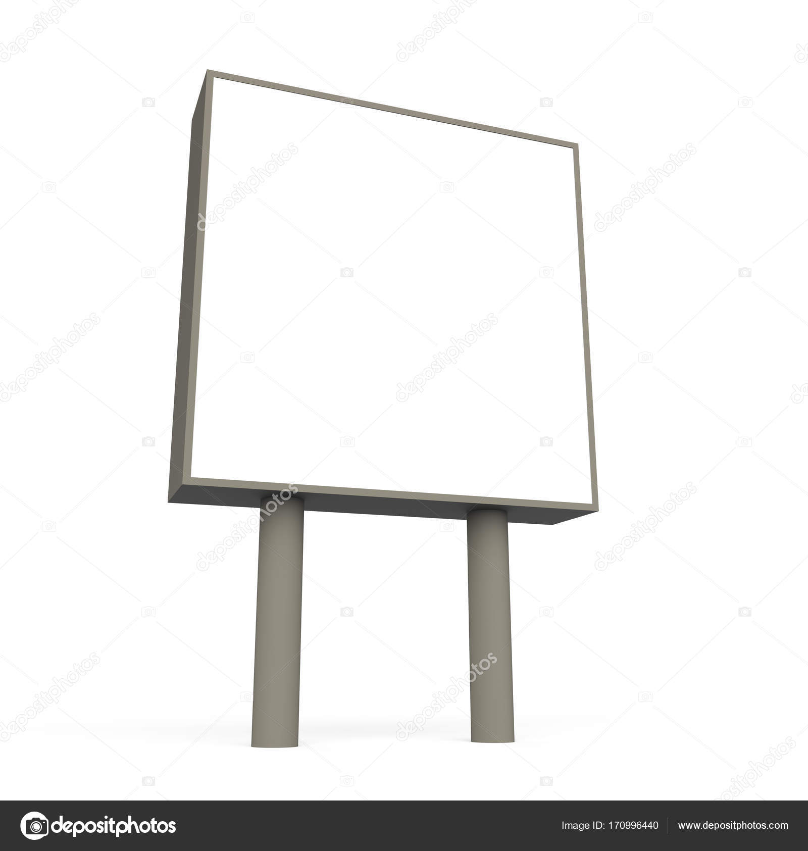 Blank Board Square Board Empty Space Commercial Use Rendering — Stock ...