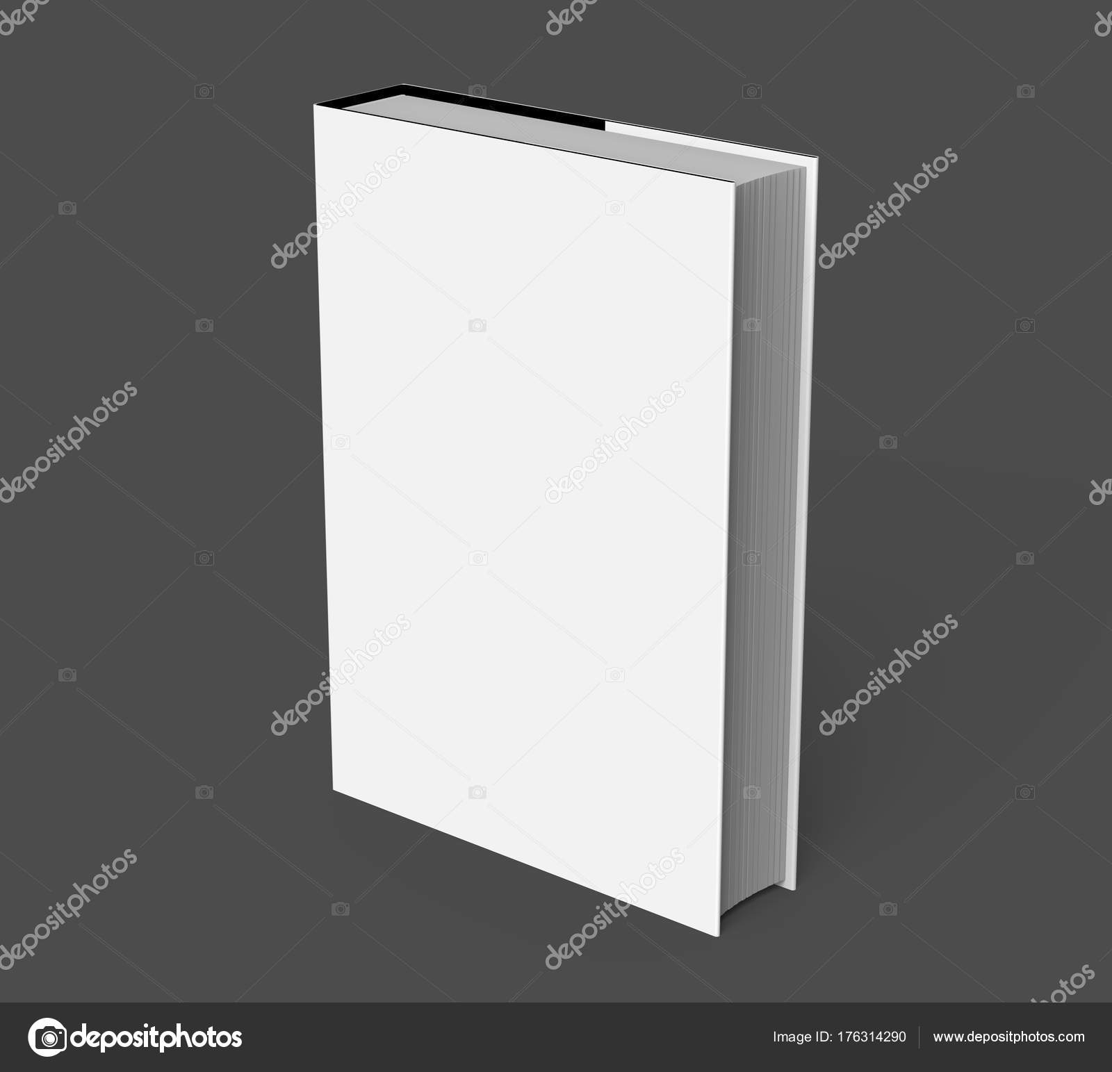 Rendering Hardcover Book Standing Single Book Mockup Isolated Dark ...