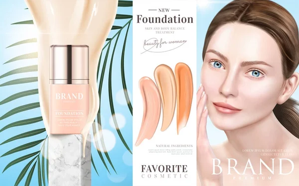 Foundation makeup ads - Stock Image - Everypixel