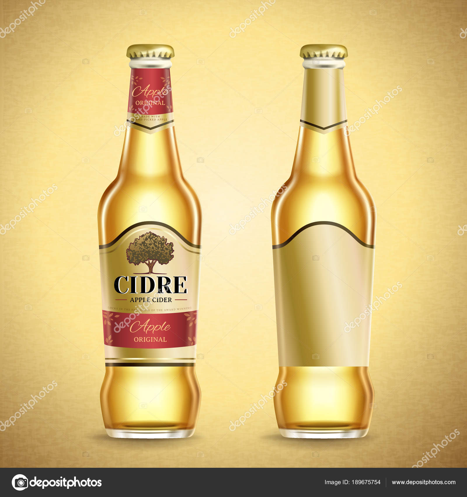 Apple cider package design Stock Vector by ©MITstudio 189675754