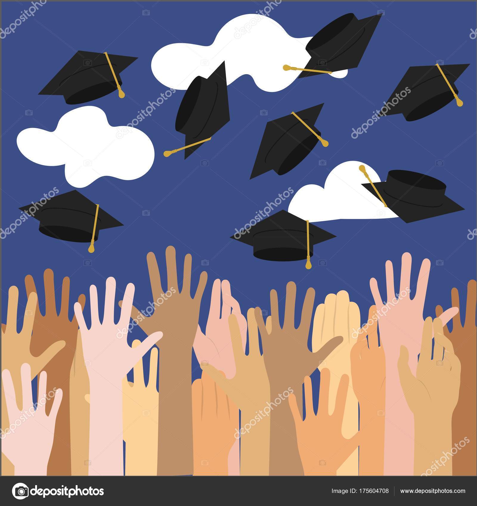 High school graduation Stock Vector by ©katyarusha 175604708
