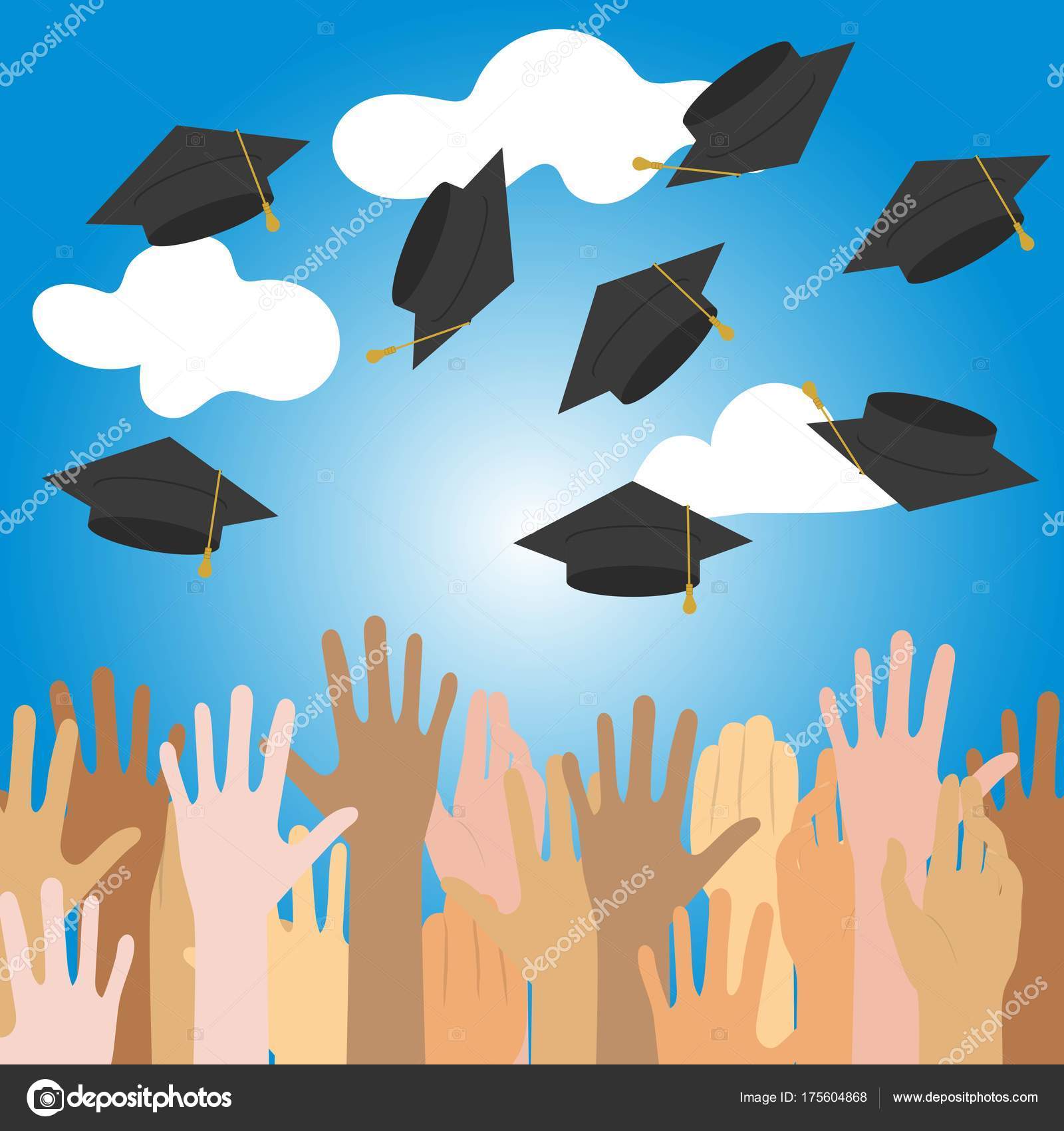 High school graduation Stock Illustration by ©katyarusha #175604868