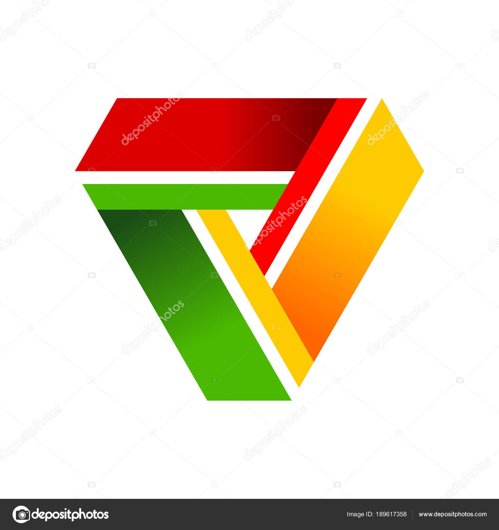 Triangle Collaboration Cycle Vector Symbol Graphic Logo Design — Stock ...