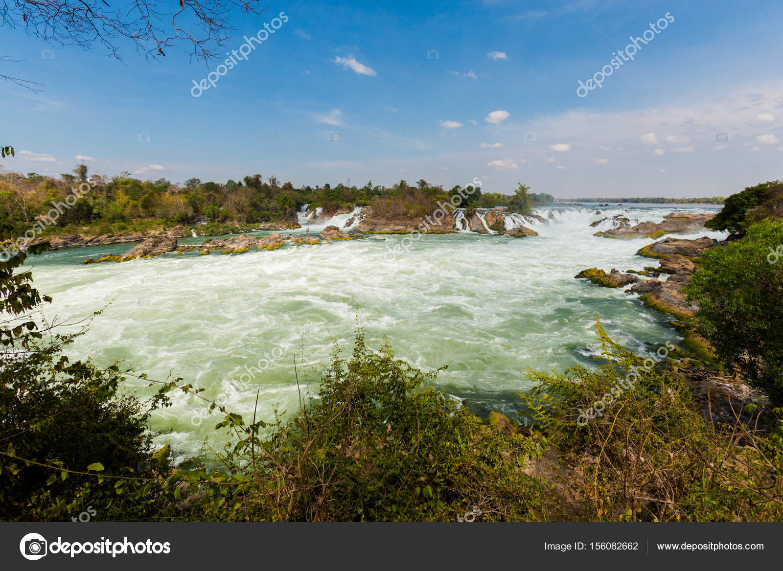 Khone Phapheng waterfall in Laos Stock Photo by ©annabieniek 156082662