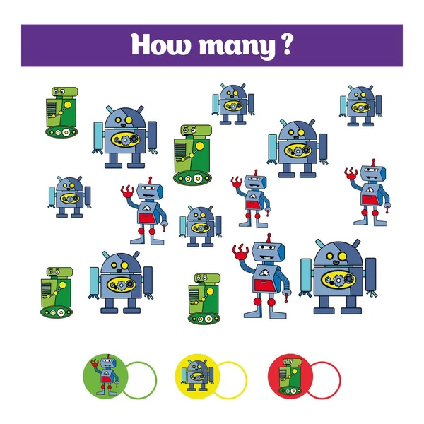 Counting educational children game, kids activity sheet. How many ...