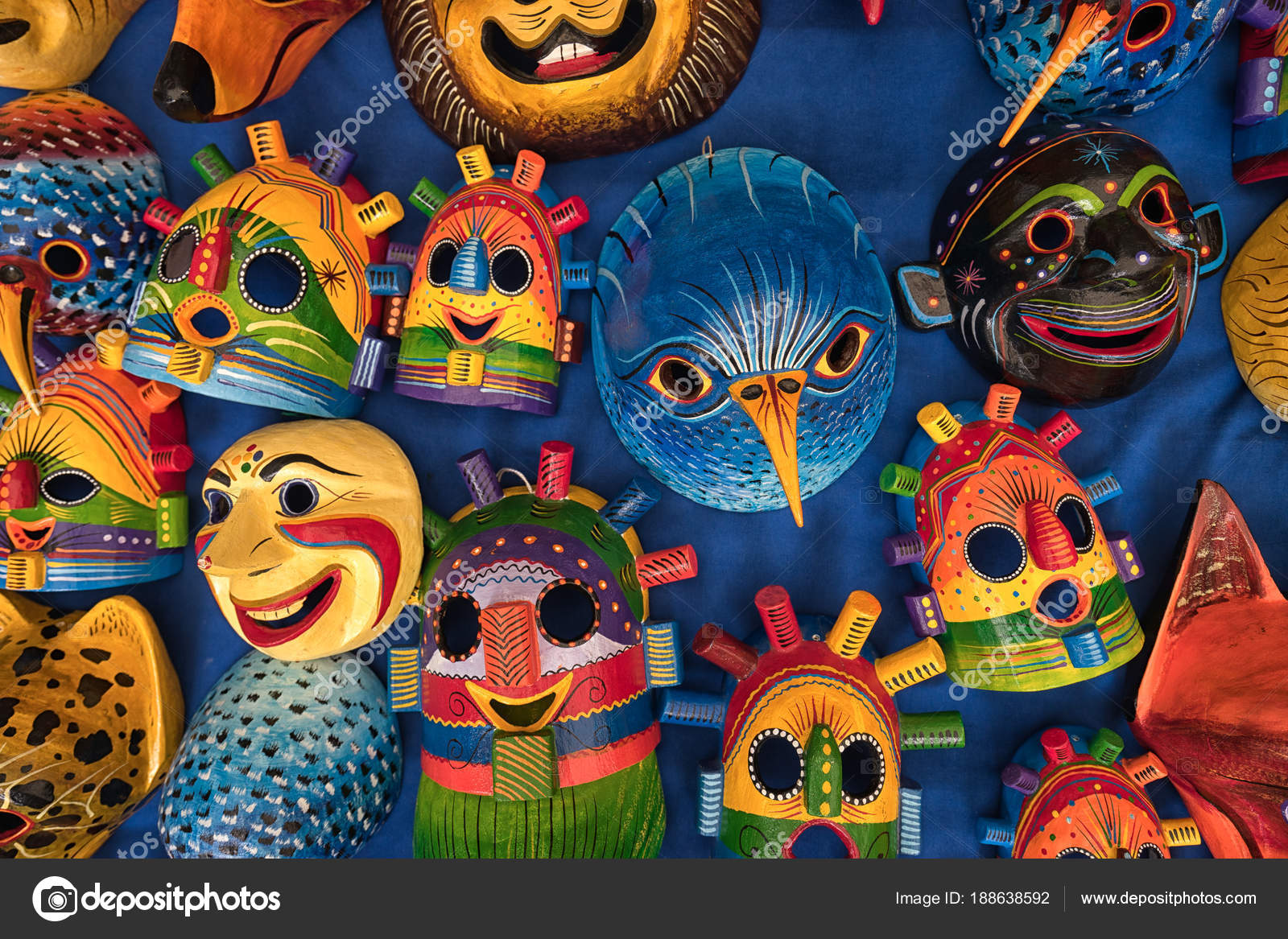 Indigenous masks in Ecuador Stock Illustration by ©Quasarphoto #188638592