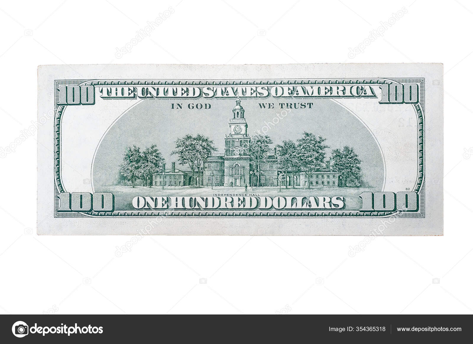 100 Dollar Bill Back Side