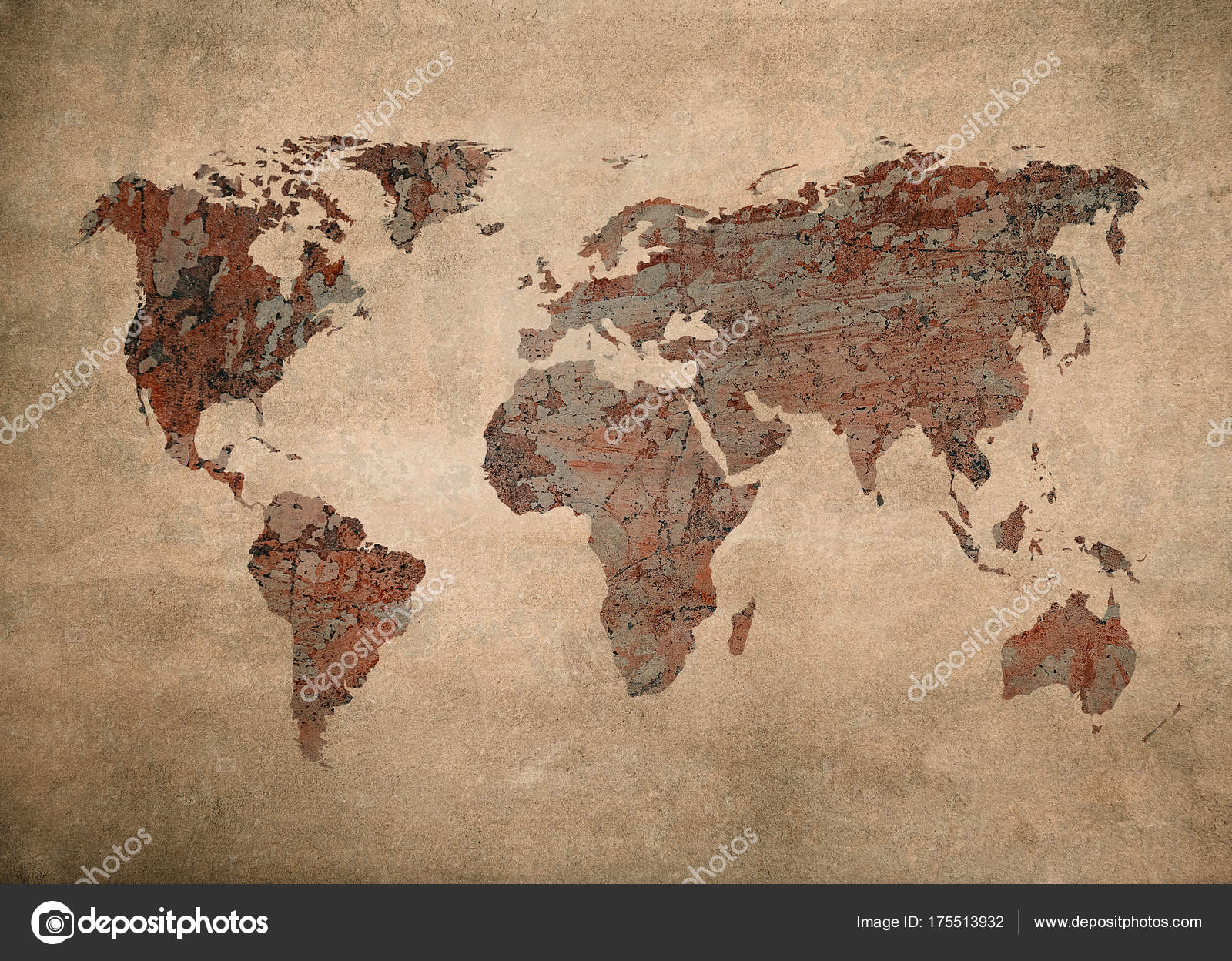 Aged Map World Vintage Background Stock Photo by ©javarman 175513932