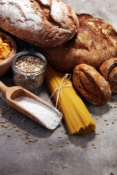 Whole grain products with complex carbohydrates Stock Photo by ©beats1 ...