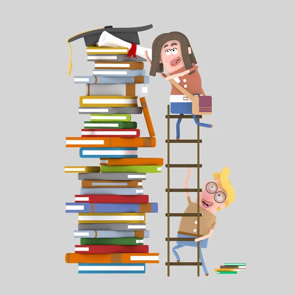 Ladder Books Tower Illustration Stock Illustration by ©rasinmotion ...