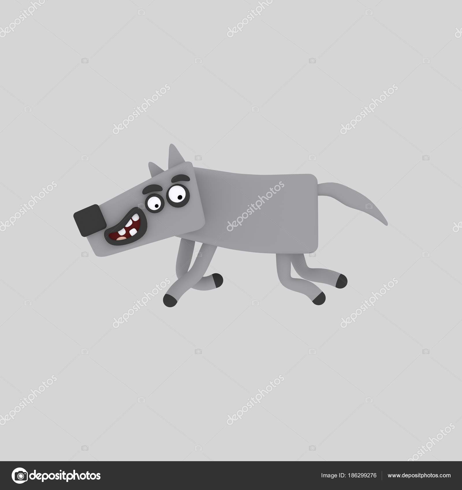 Grey Wolf Animation Stock Illustration by ©rasinmotion #186299276