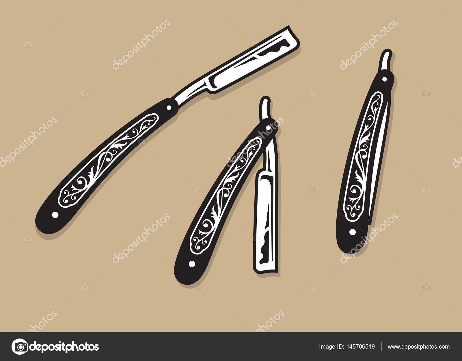 Barber Razor Drawings