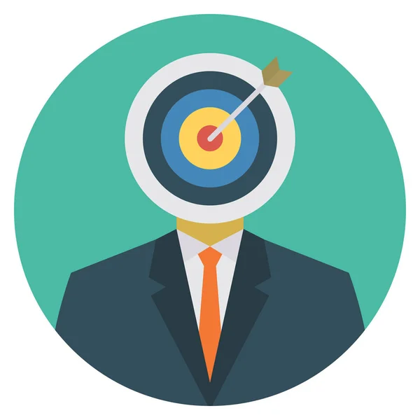 Employee Avatar Target Flat Icon Vector Illustration Stock Vector by ...