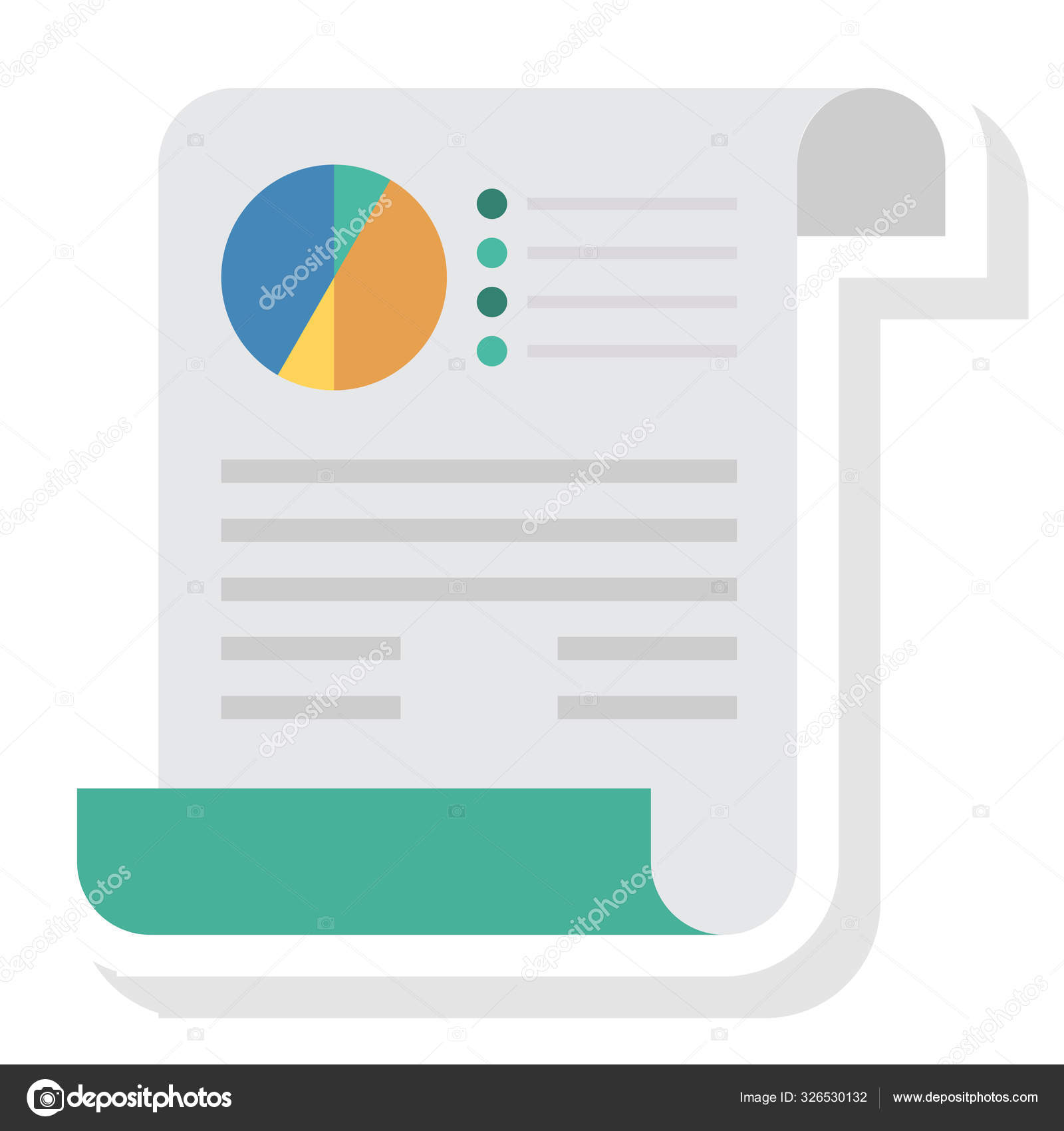 Business Management Flat Icon Chart Report Stock Vector by ...