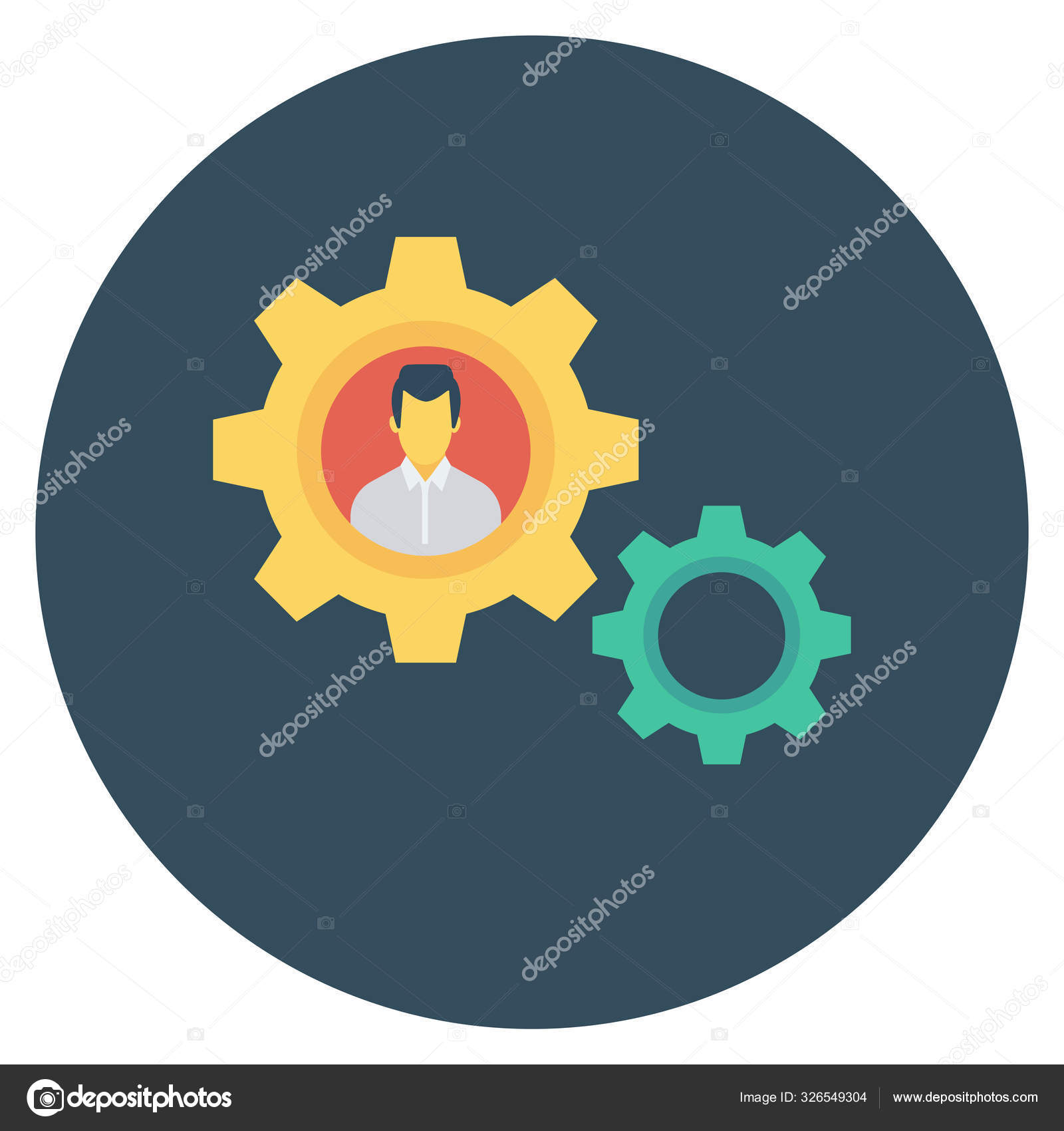 Human Resource Flat Circle Icon Stock Vector by ©dinosoftlabs 326549304