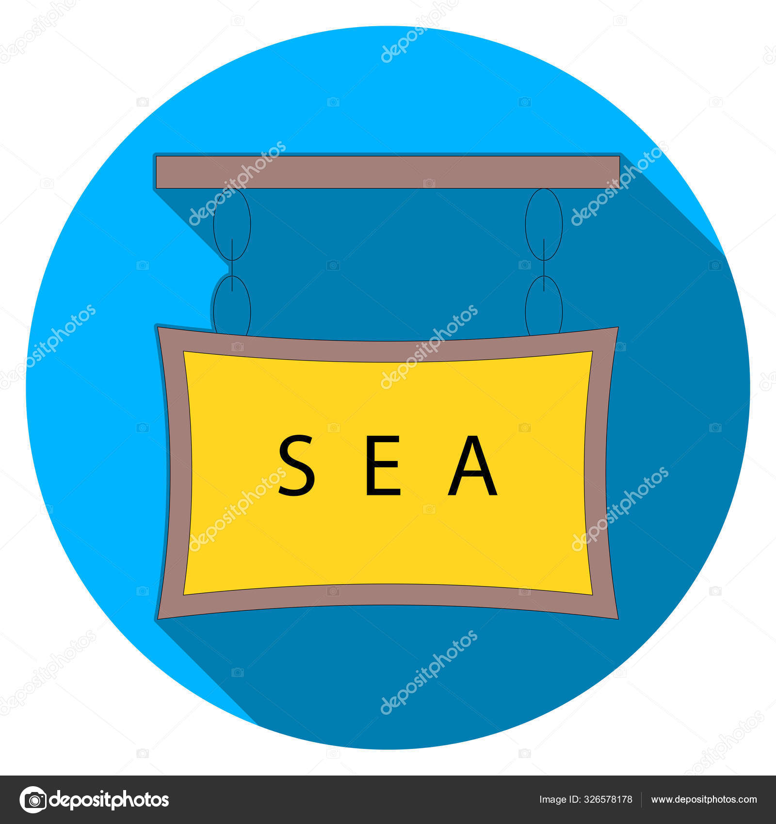 Ocean Sea Line Icon Sea Sign Stock Vector by ©dinosoftlabs 326578178