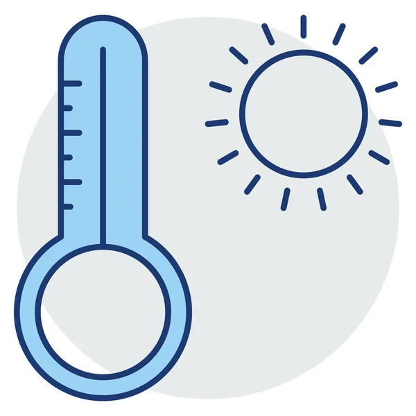 Ocean Sea Line Detailed Icon Thermometer Stock Vector Image by ...