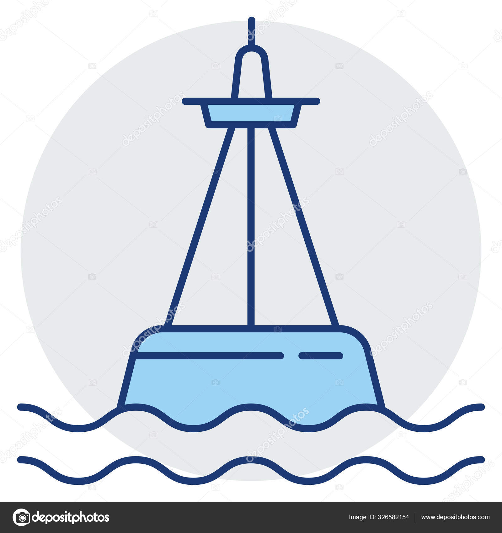 Ocean Sea Line Detailed Icon Stock Vector by ©dinosoftlabs 326582154
