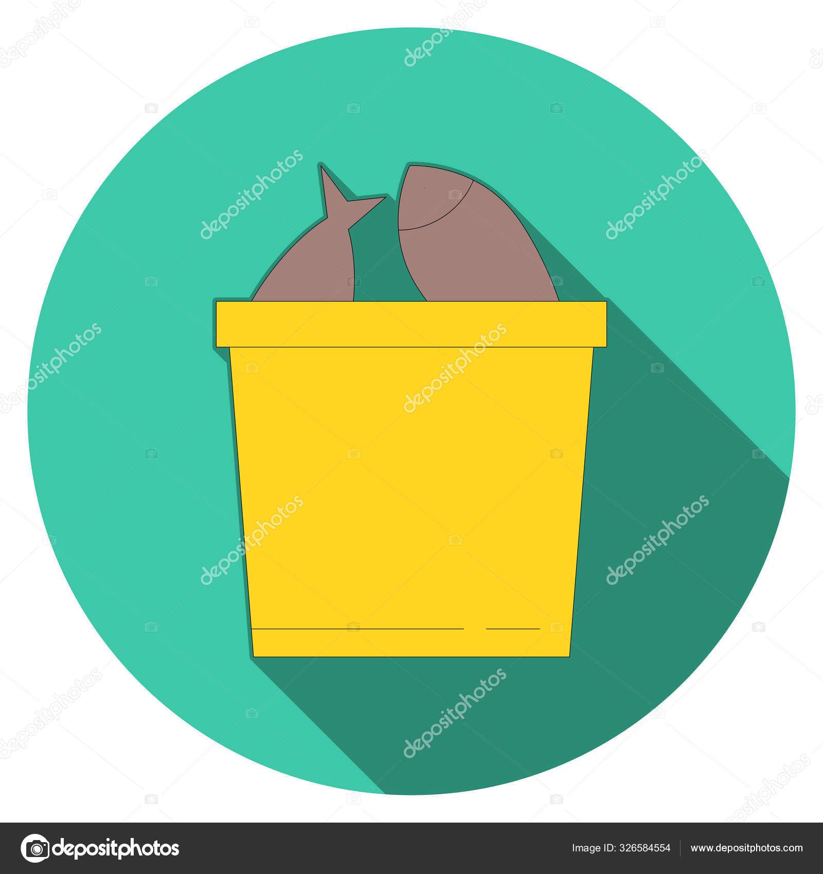 Ocean Sea Line Detailed Icon Fish Stock Vector by ©dinosoftlabs 326584554