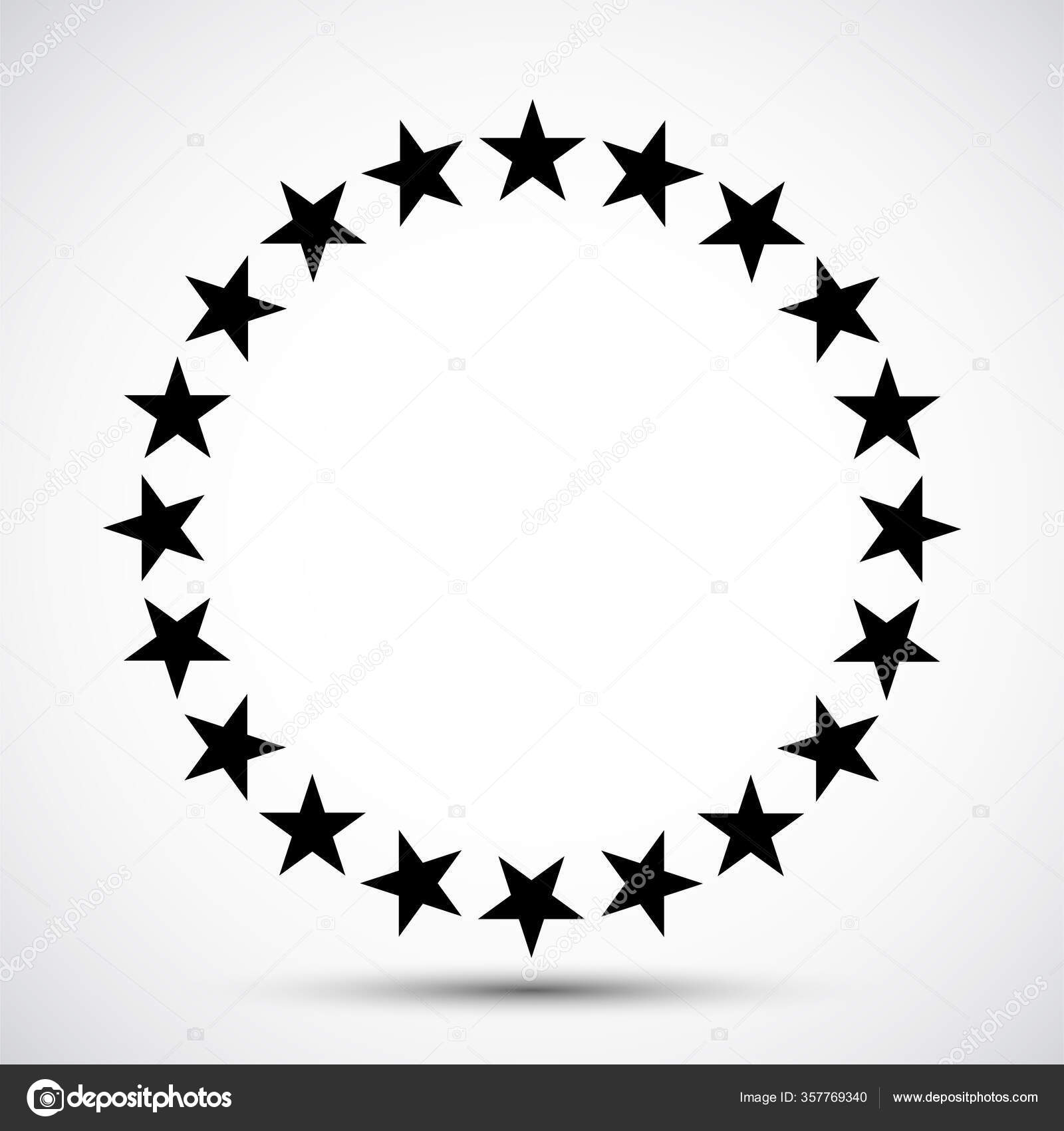 Star Circle Icon Symbol White Background Stock Vector Image by ...