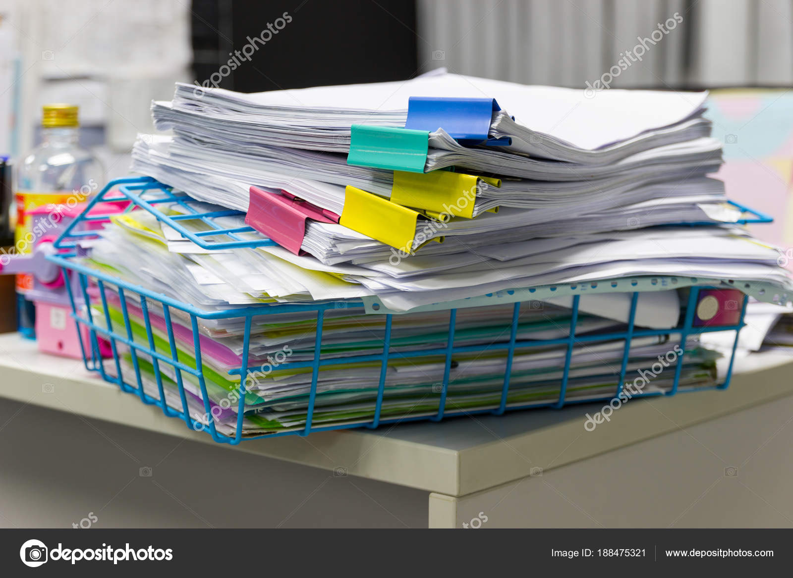 Paper Stack On Desk