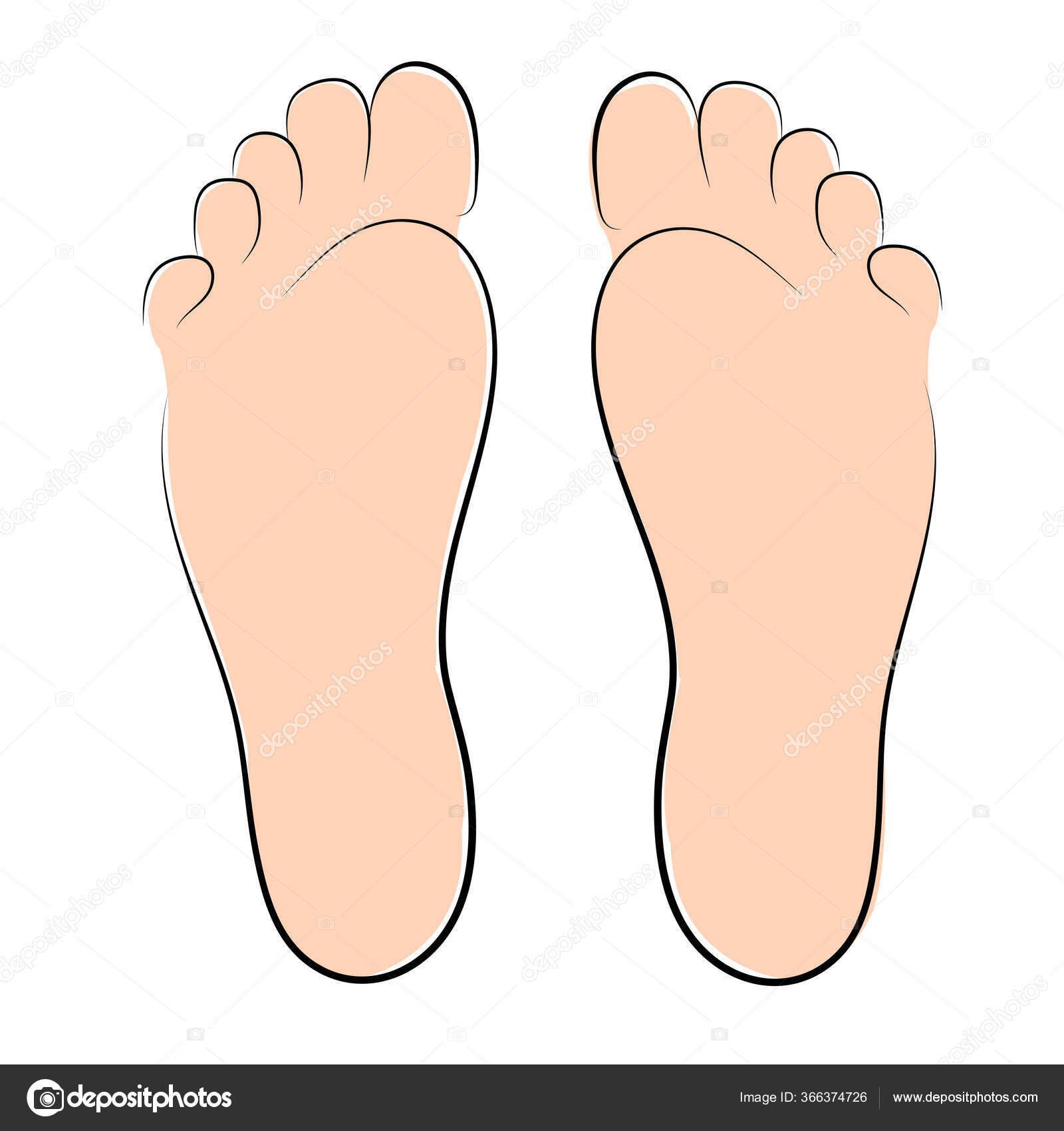 Symbol Adults Human Footprints Vector Illustrator Stock Vector Image by ...