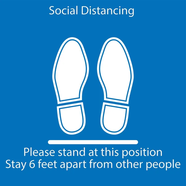 Foot Symbol Marking Standing Position Floor Markers People Stand Feet ...