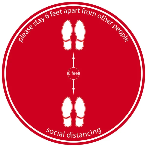 Foot Symbol Marking Standing Position Floor Markers People Stand Feet ...