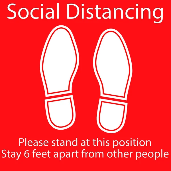 Foot Symbol Marking Standing Position Floor Markers People Stand Feet ...