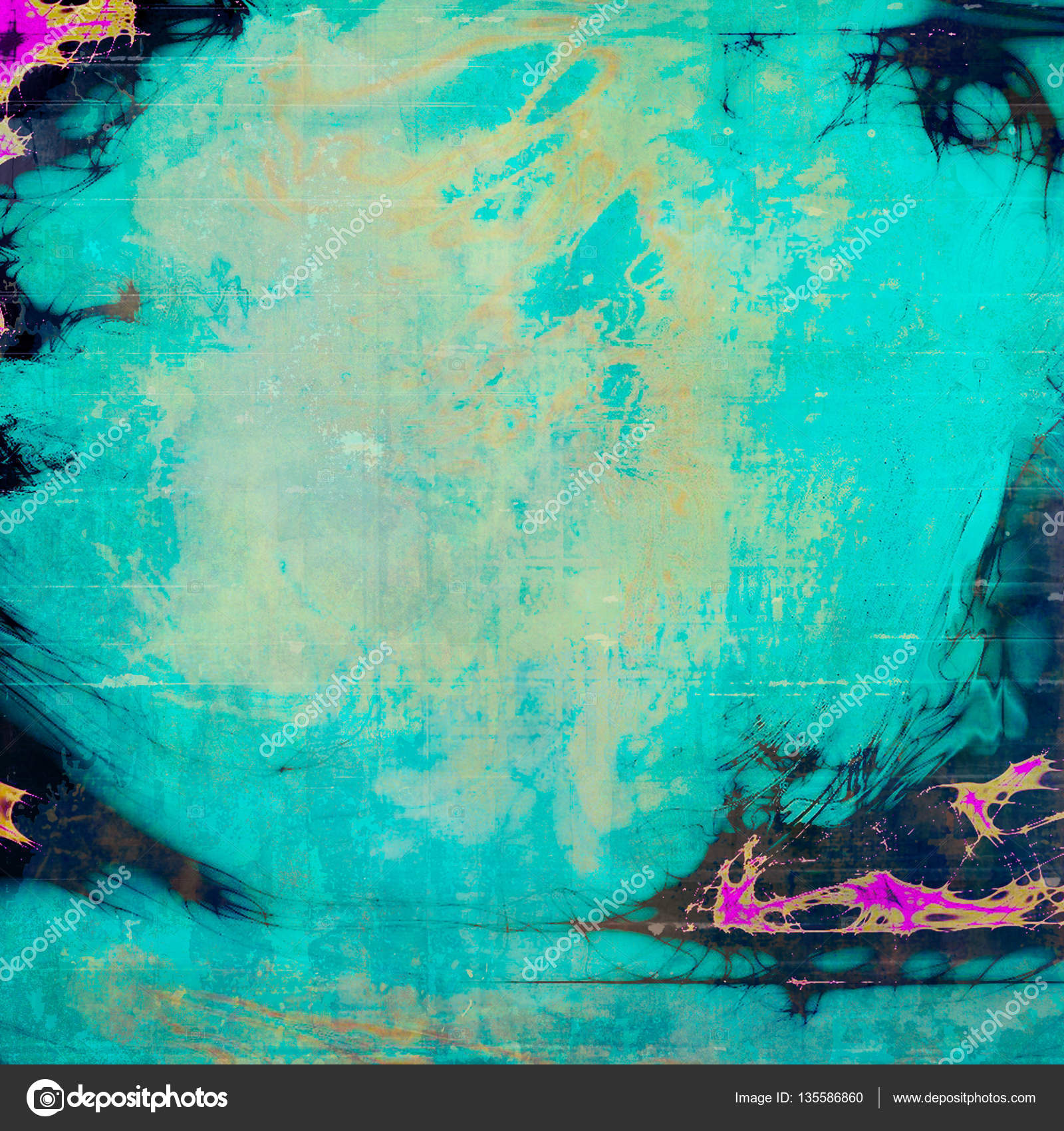 Vintage retro frame or background, old school textured backdrop with ...