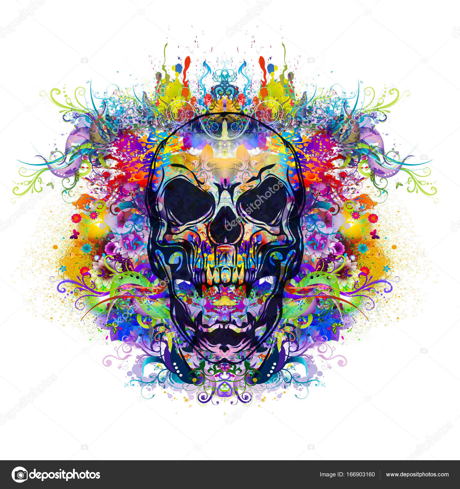 Colorful evil skull — Stock Photo © valik4053022 #166903160