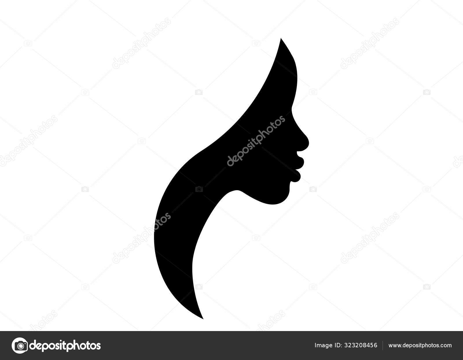 African american woman face profile. Women profile silhouette on the ...
