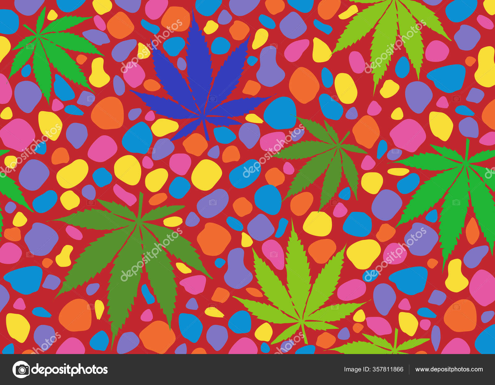 Colorful Weed Pattern