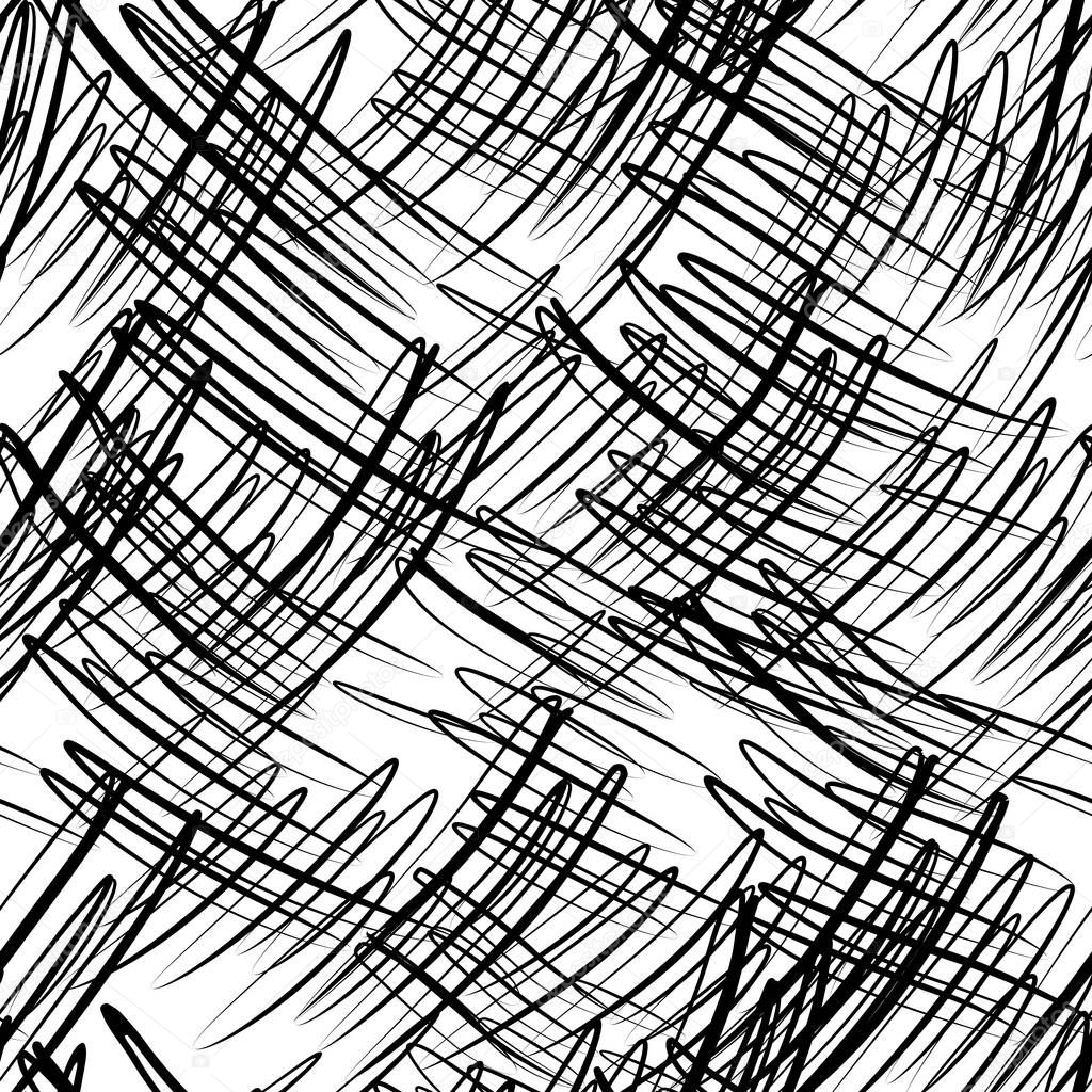 Seamless pattern with black scribbles — Stock Vector © shoshina #158228802