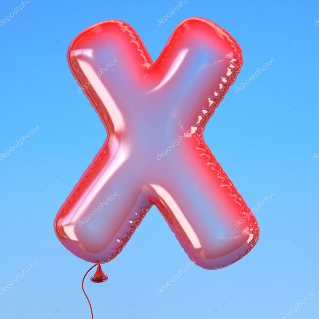 Letter X transparent balloon font — Stock Photo © koya979 #125148520