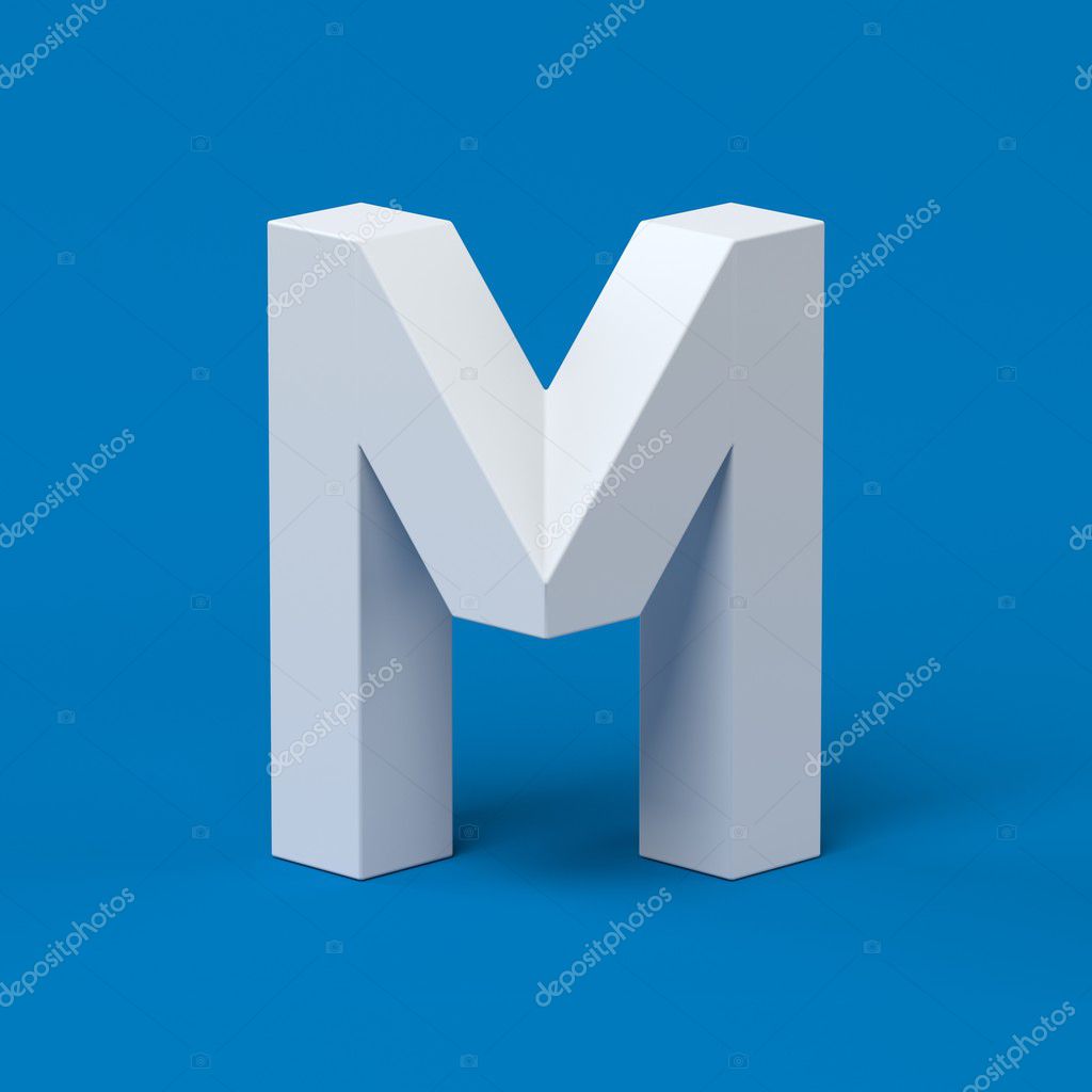 Isometric font letter M 3d rendering Stock Photo by ©koya979 125152680