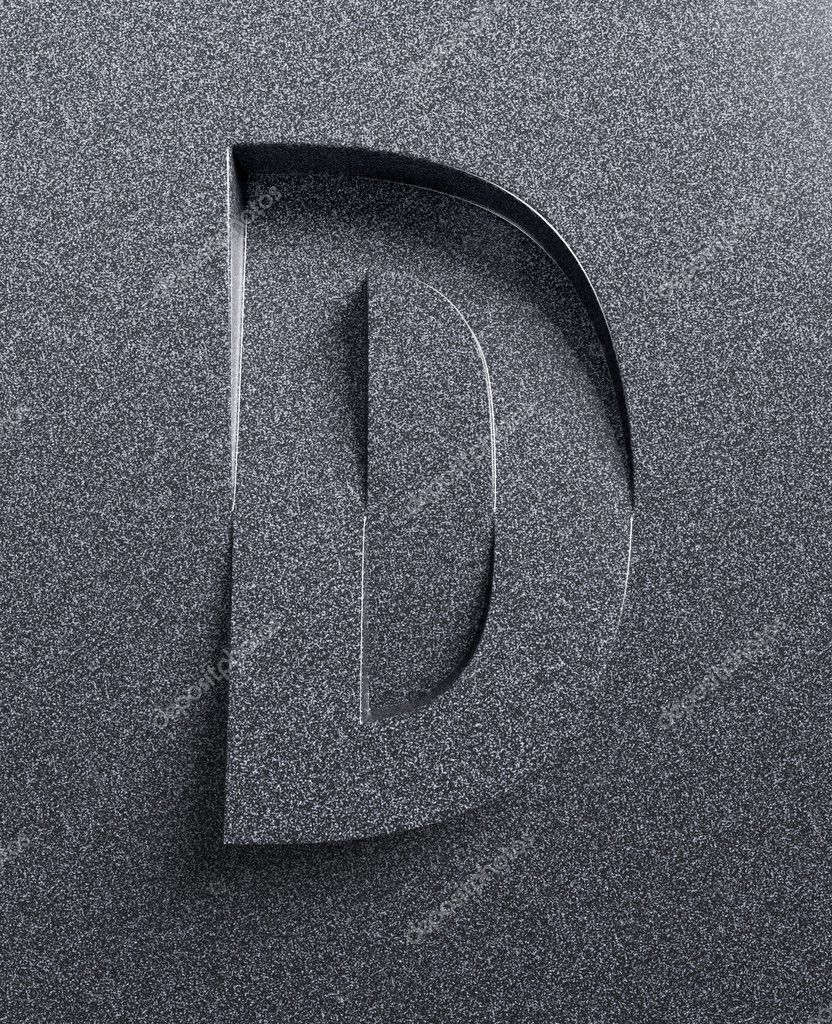 Letter D slanted 3d font engraved — Stock Photo © koya979 #125163788