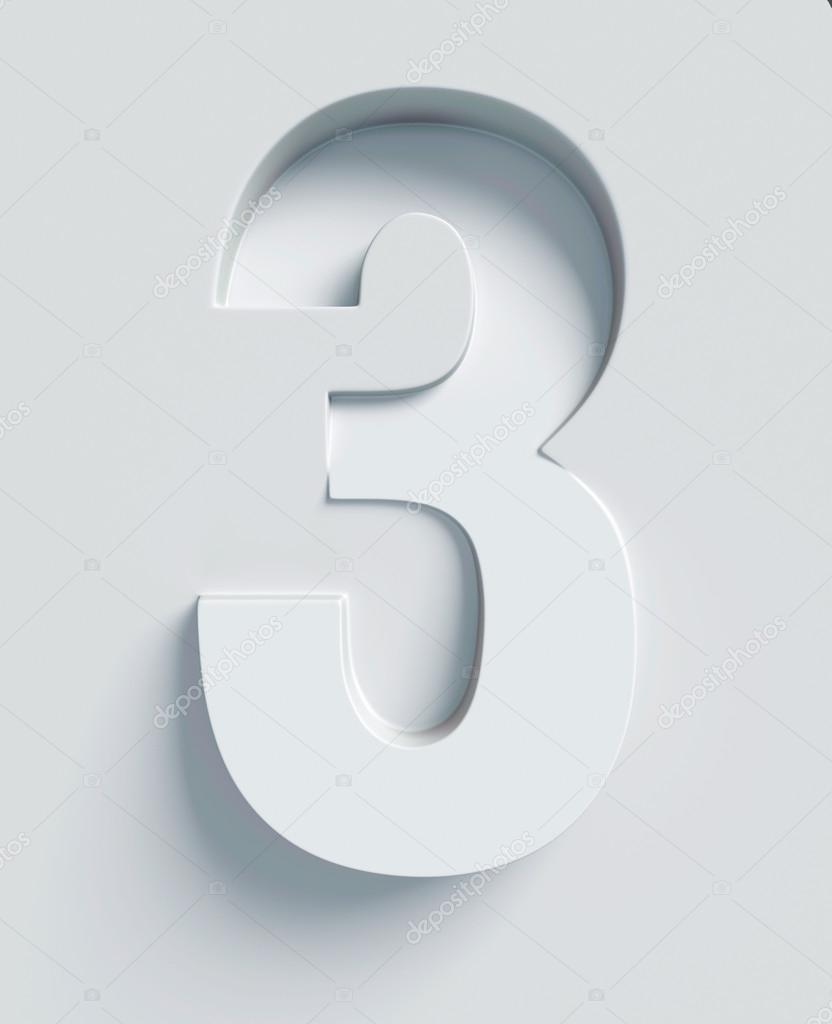 Number 3 slanted 3d font — Stock Photo © koya979 #125164316